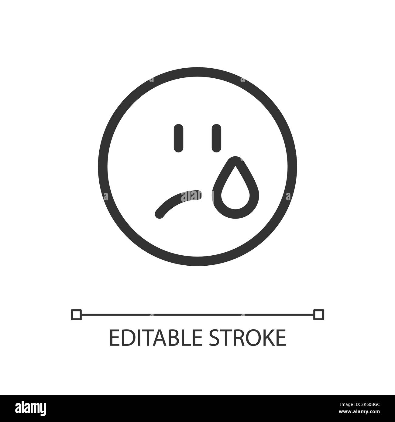 Crying emoji outline hi-res stock photography and images - Alamy