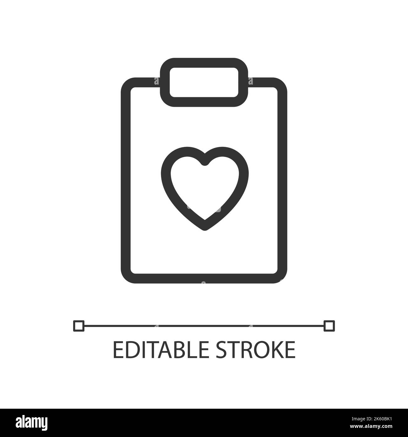 Health record pixel perfect linear ui icon Stock Vector Image & Art - Alamy