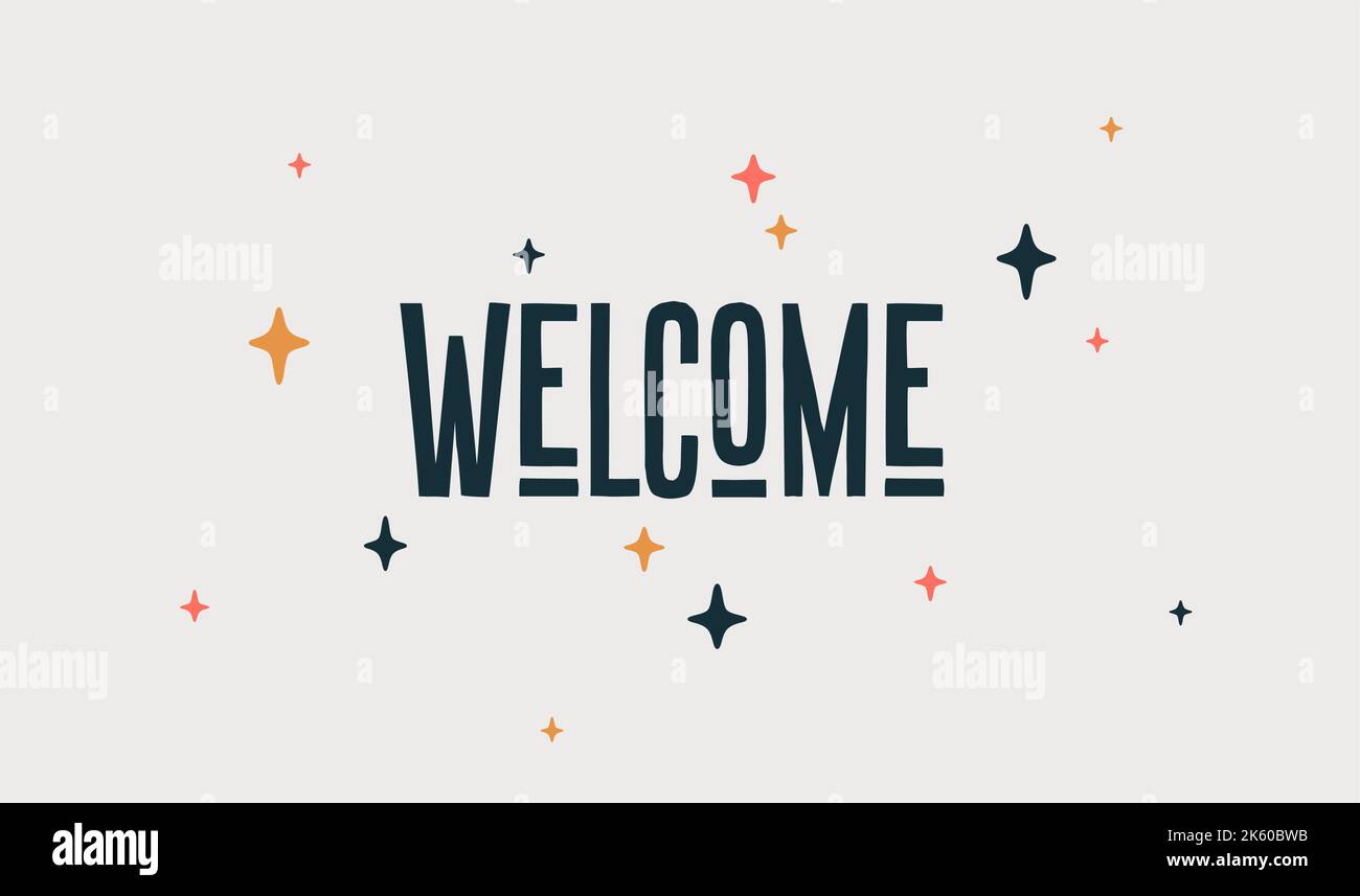 Hello. Poster with hand drawn lettering Hello. Hand drawn vintage ...