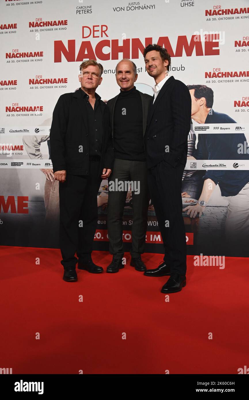 Cologne, Germany. 09th Oct, 2022. Actors Justus von Dohnanyi, Christoph ...