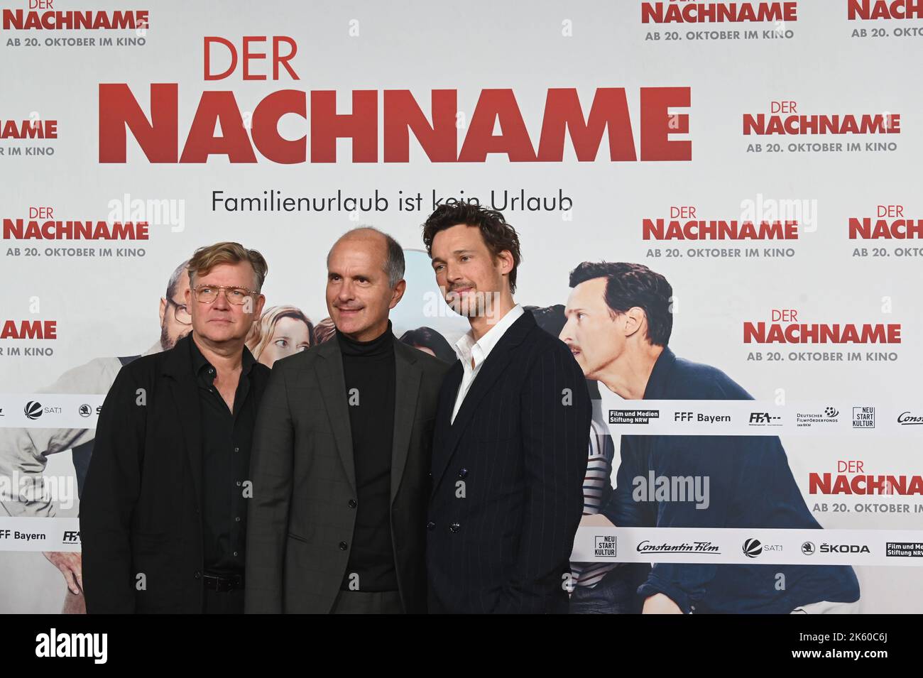 Cologne, Germany. 09th Oct, 2022. Actors Justus von Dohnanyi, Christoph ...