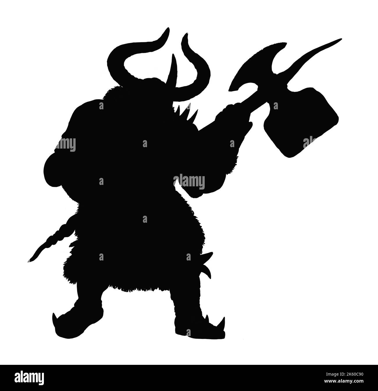 Fantasy creature - orc warrior attack. Fantasy illustration. Goblin ... Fantasy creature - orc warrior attack. Fantasy illustration. Goblin ...