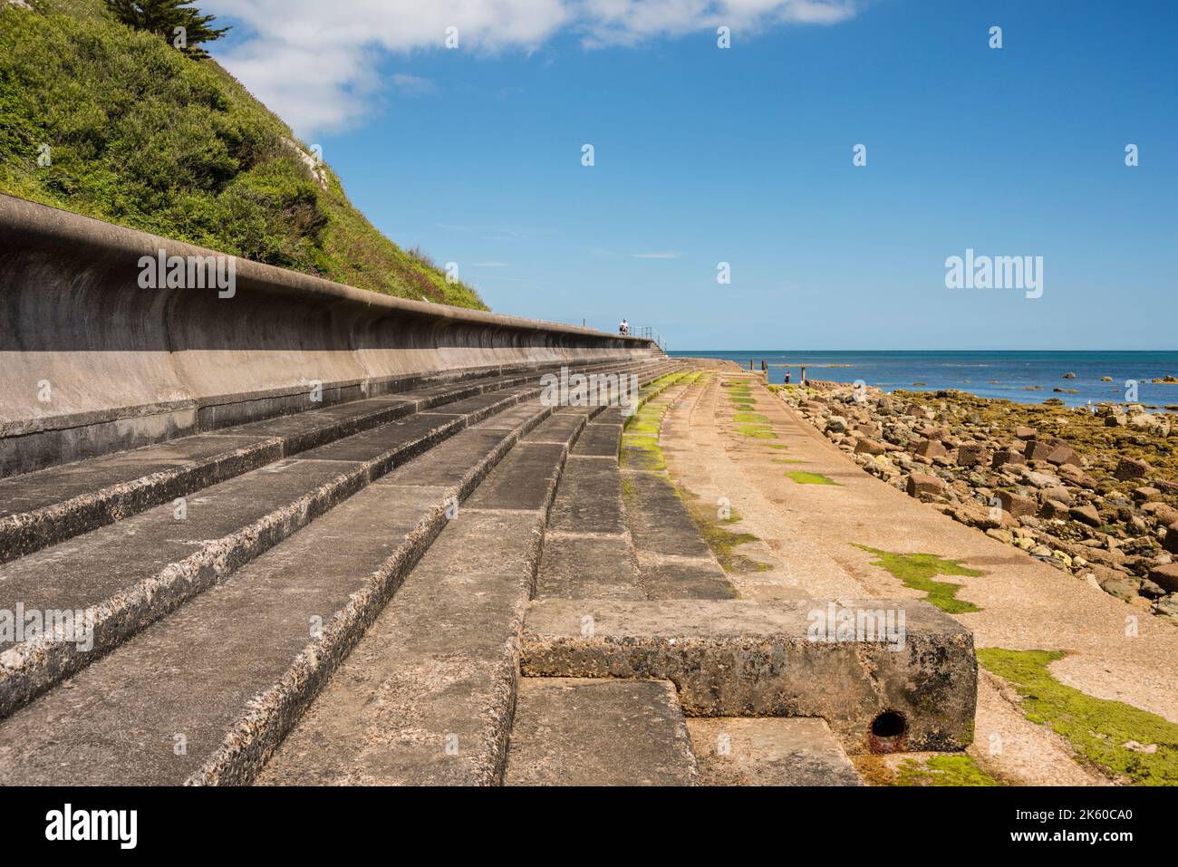 Sea defence along coast, Ventnor, Isle of Wight, UK Stock Photo - Alamy