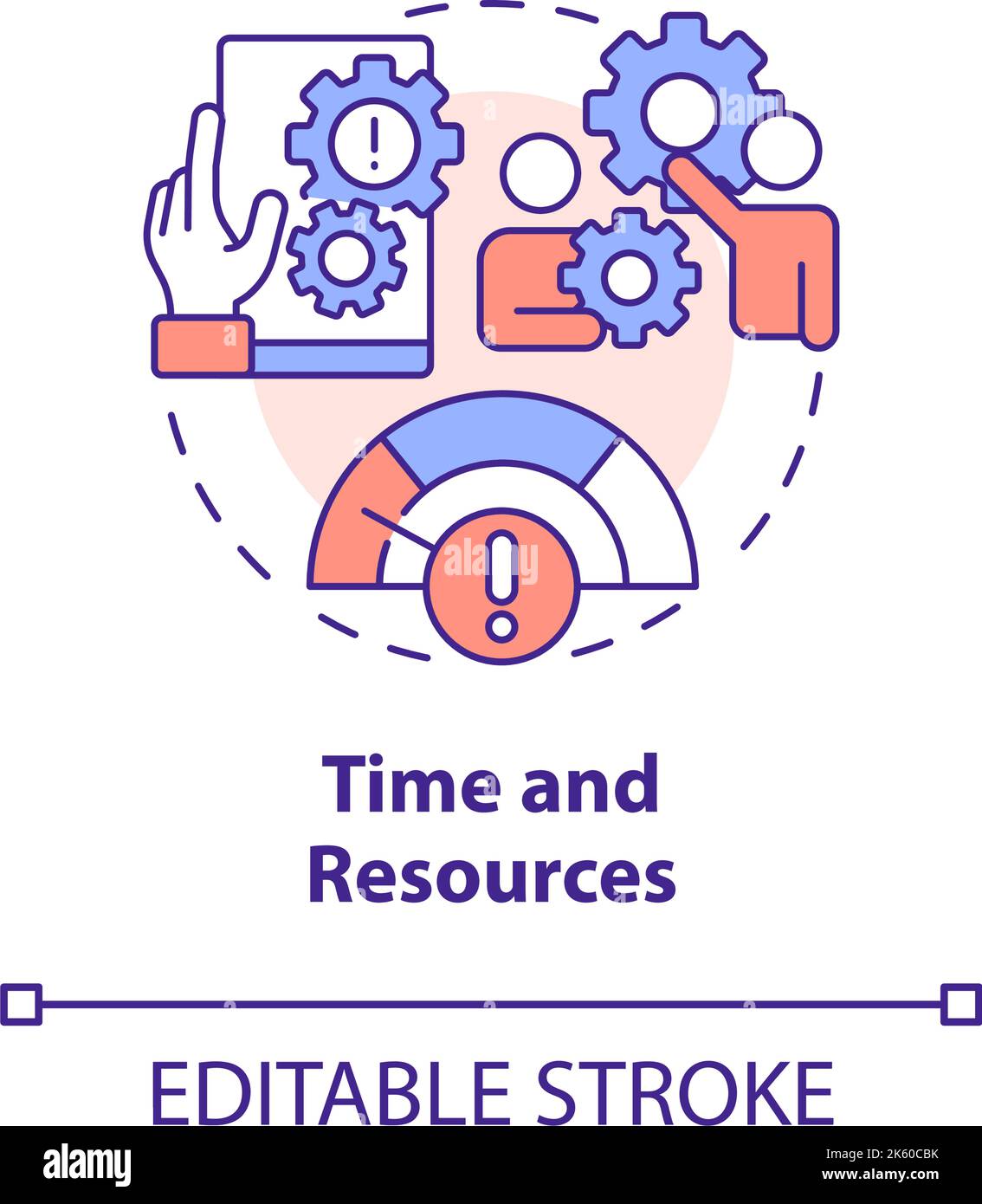 Time and resources to adjust business concept icon Stock Vector Image & Art - Alamy