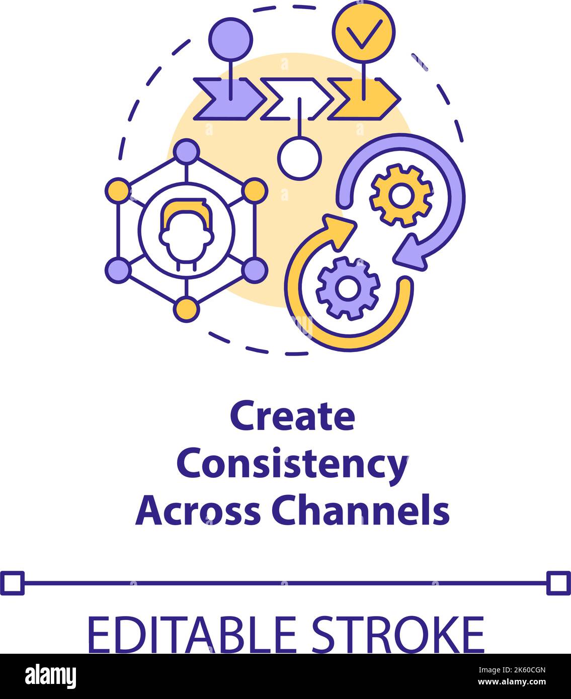 Create consistency across channels concept icon Stock Vector Image ... Create consistency across channels concept icon Stock Vector Image ...