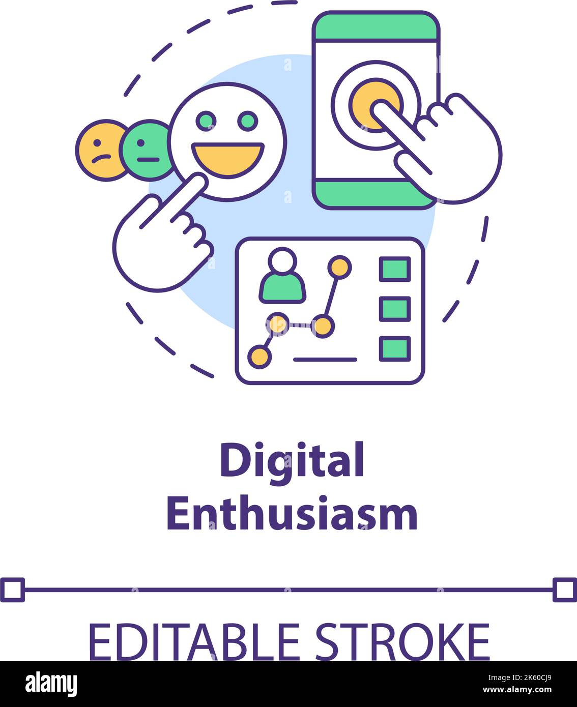 Digital enthusiasm concept icon Stock Vector Image & Art - Alamy