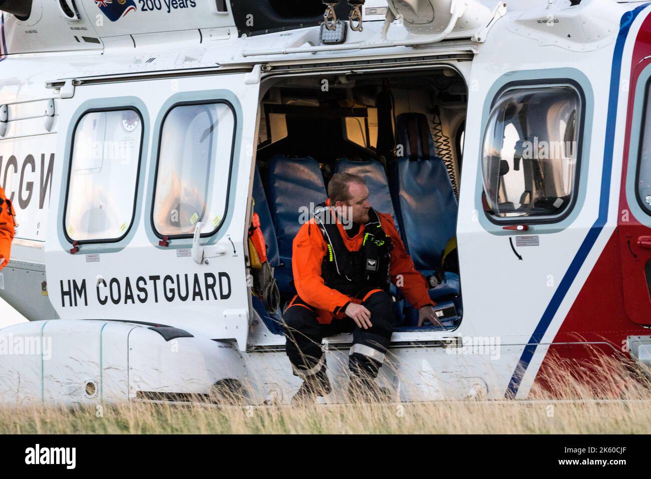 Coastguard Helicopter grounded following windscreen damage during cliff ...