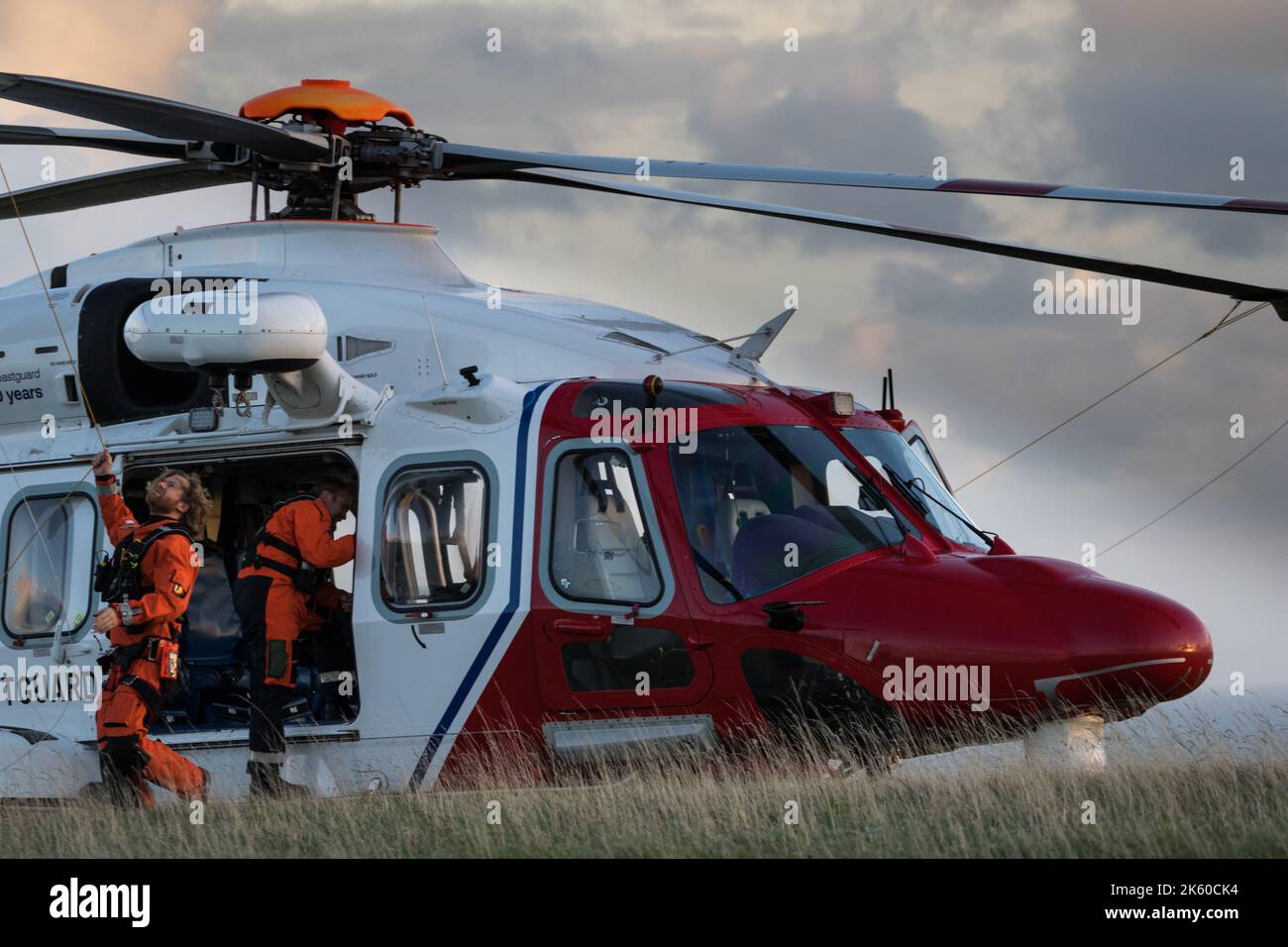 Coastguard Helicopter grounded following windscreen damage during cliff ...