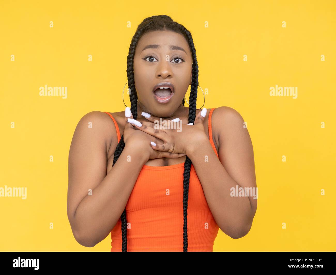 Astonished shock woman isolated hi-res stock photography and images - Alamy