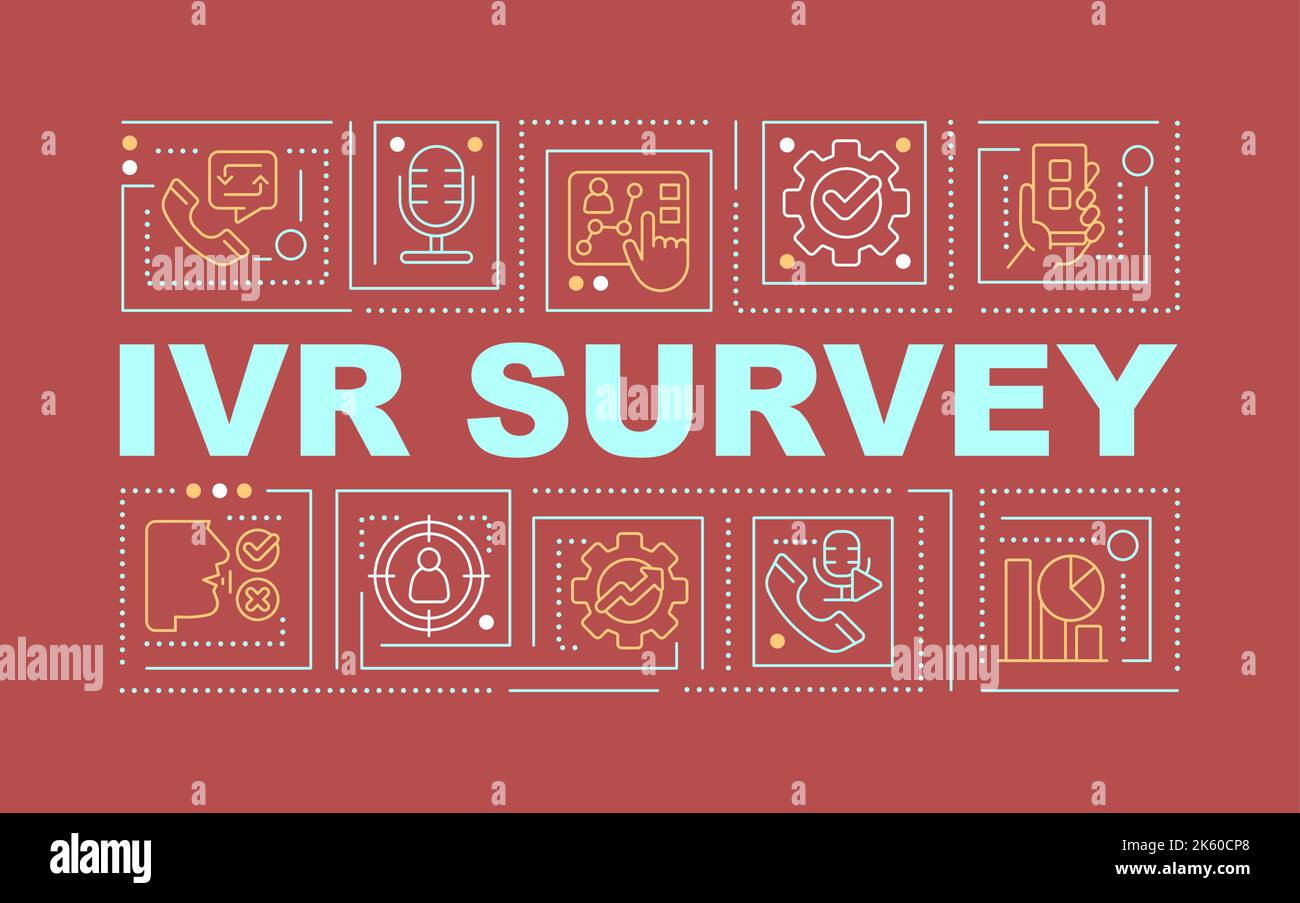 IVR survey word concepts red banner Stock Vector Image & Art - Alamy
