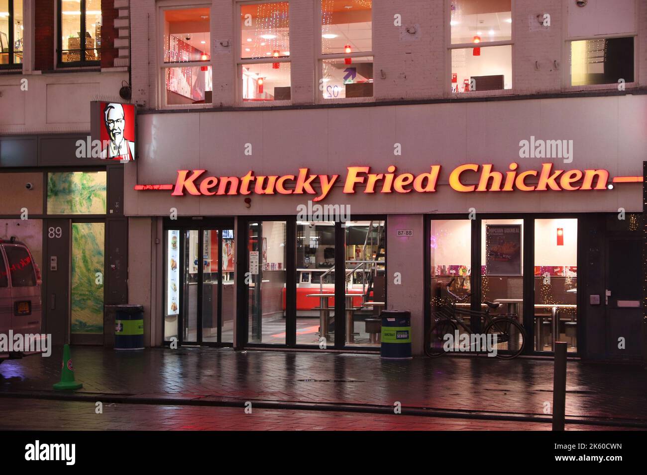 AMSTERDAM, NETHERLANDS - DECEMBER 6, 2018: Kentucky Fried Chicken fast ...