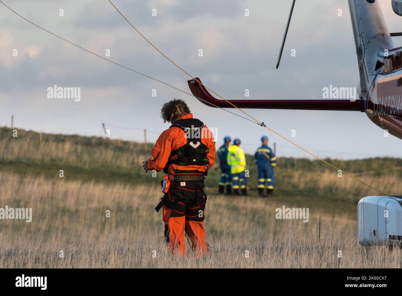 Coastguard Helicopter grounded following windscreen damage during cliff ...