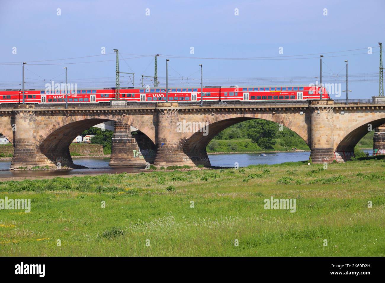 DRESDEN, GERMANY - MAY 10, 2018: Deutsche Bahn (German Railways) train ...