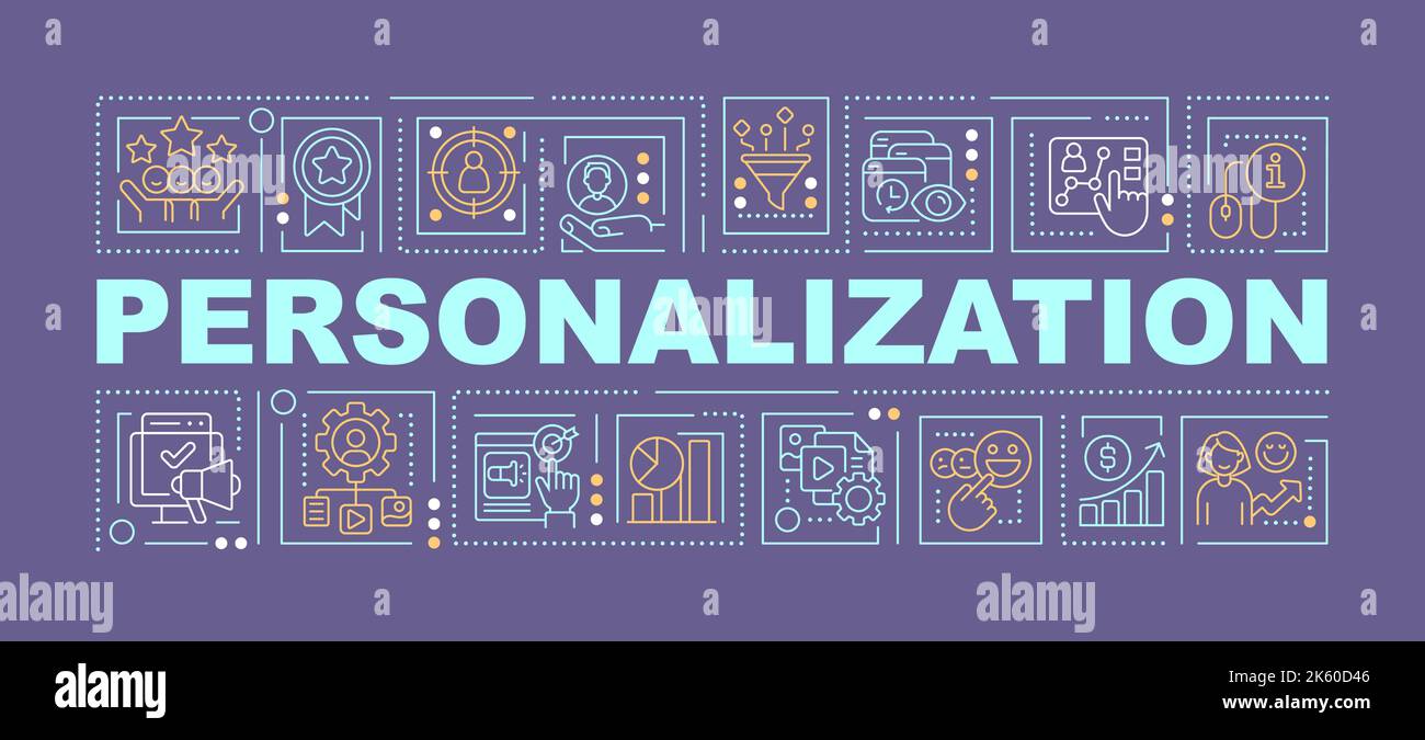 Personalization word concepts violet banner Stock Vector Image & Art ...