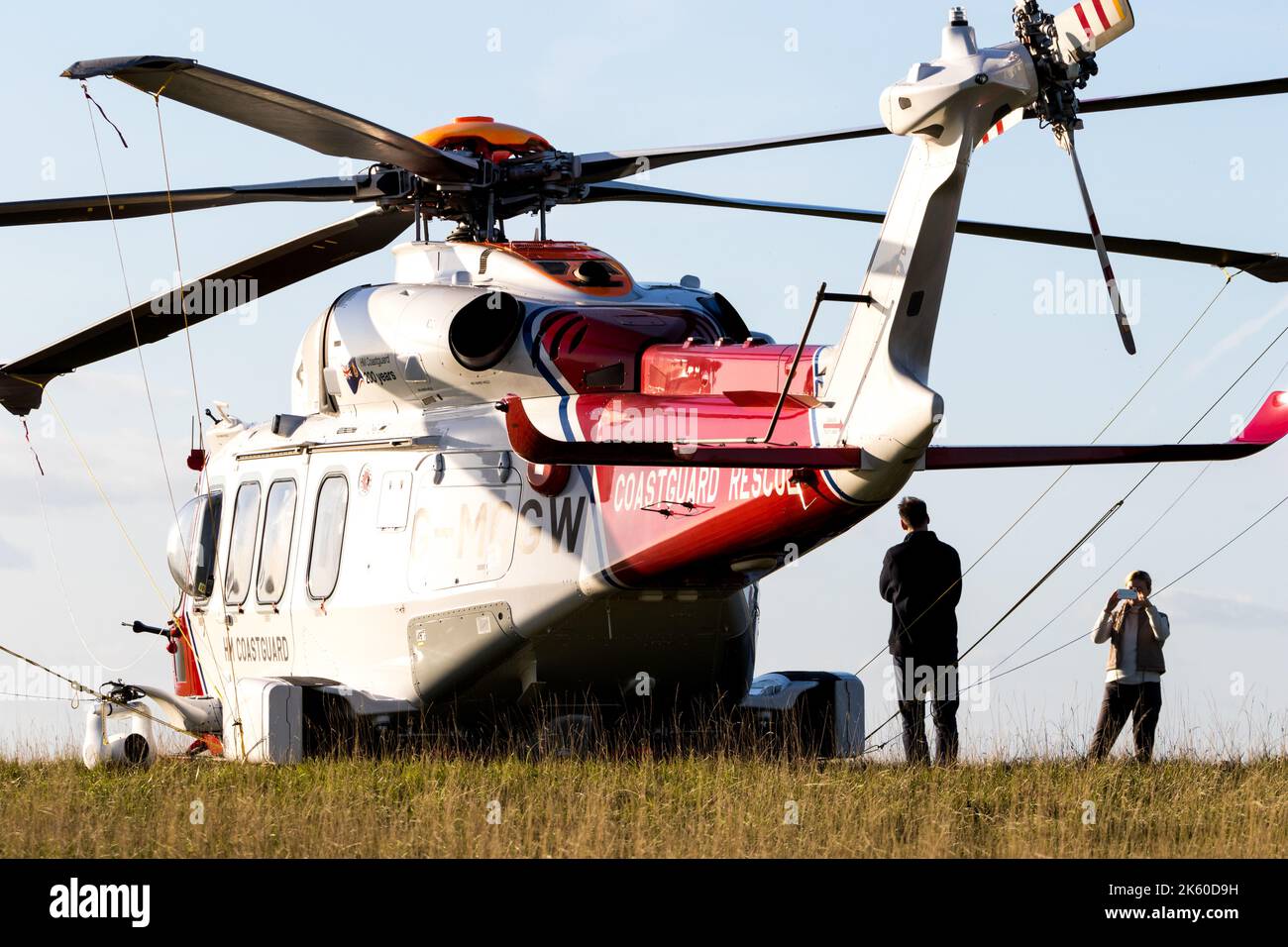 Coastguard Helicopter grounded following windscreen damage during cliff ...