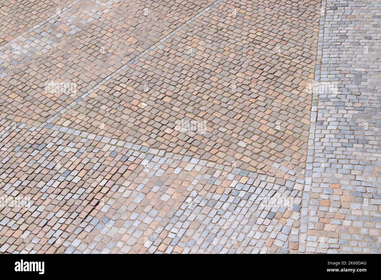 Cobblestone street. Nuremberg, Germany. Stone paved street surface ...