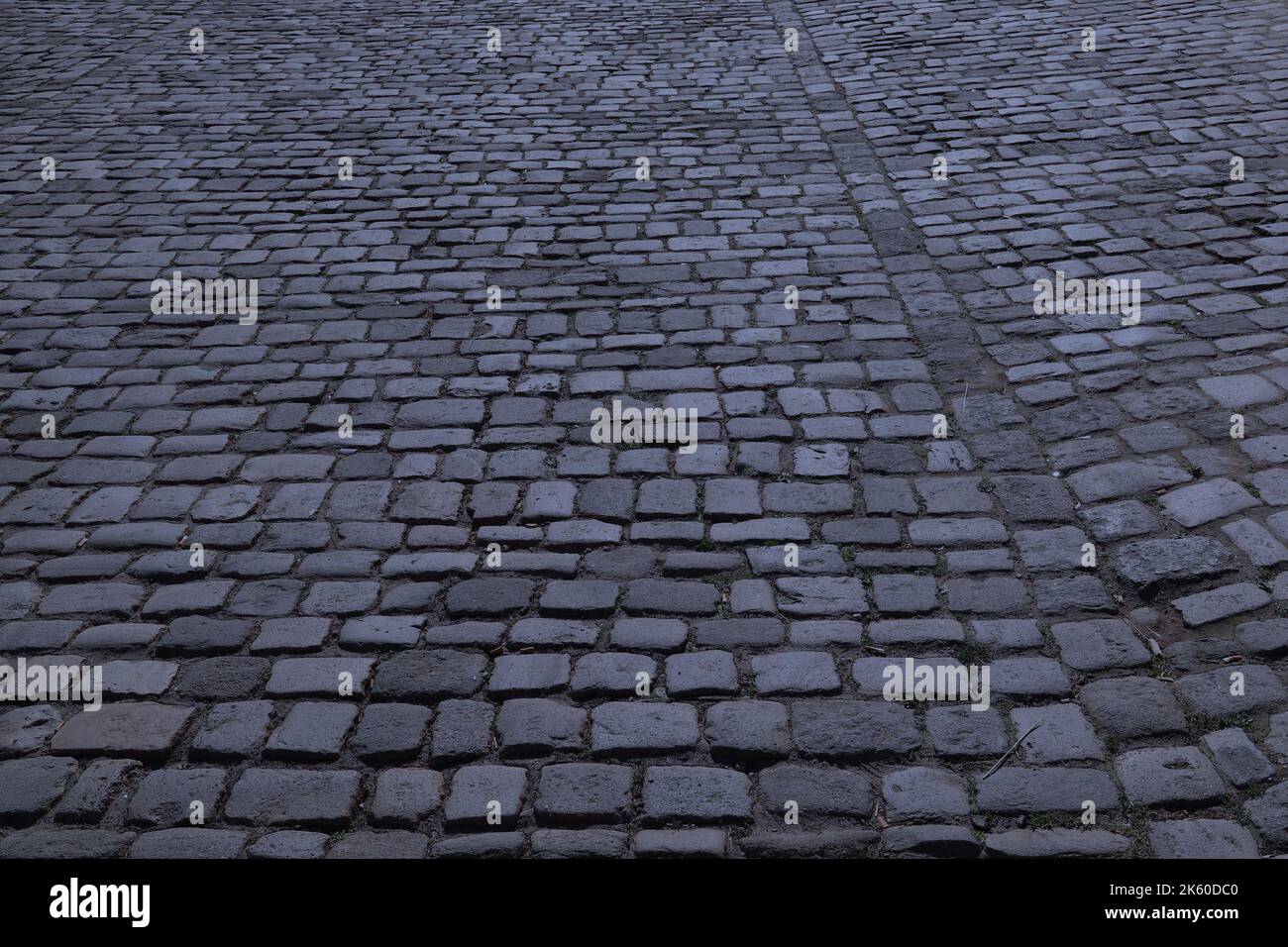 Night cobblestone street. Cobblestone in Europe. Nuremberg city ...