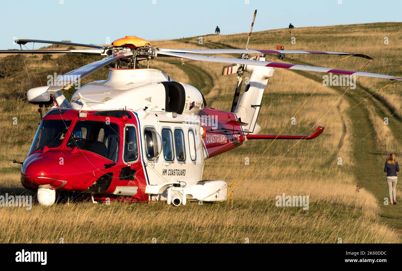 Coastguard Helicopter grounded following windscreen damage during cliff ...