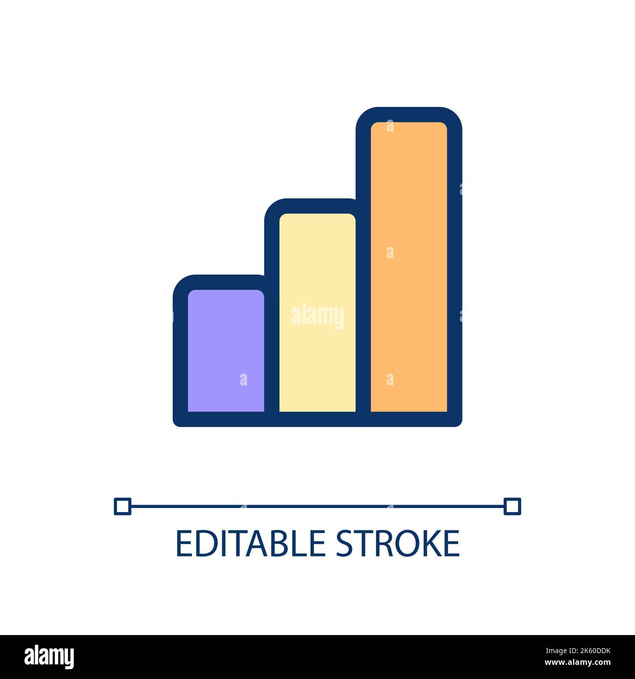 Bar chart pixel perfect RGB color ui icon Stock Vector Image & Art - Alamy