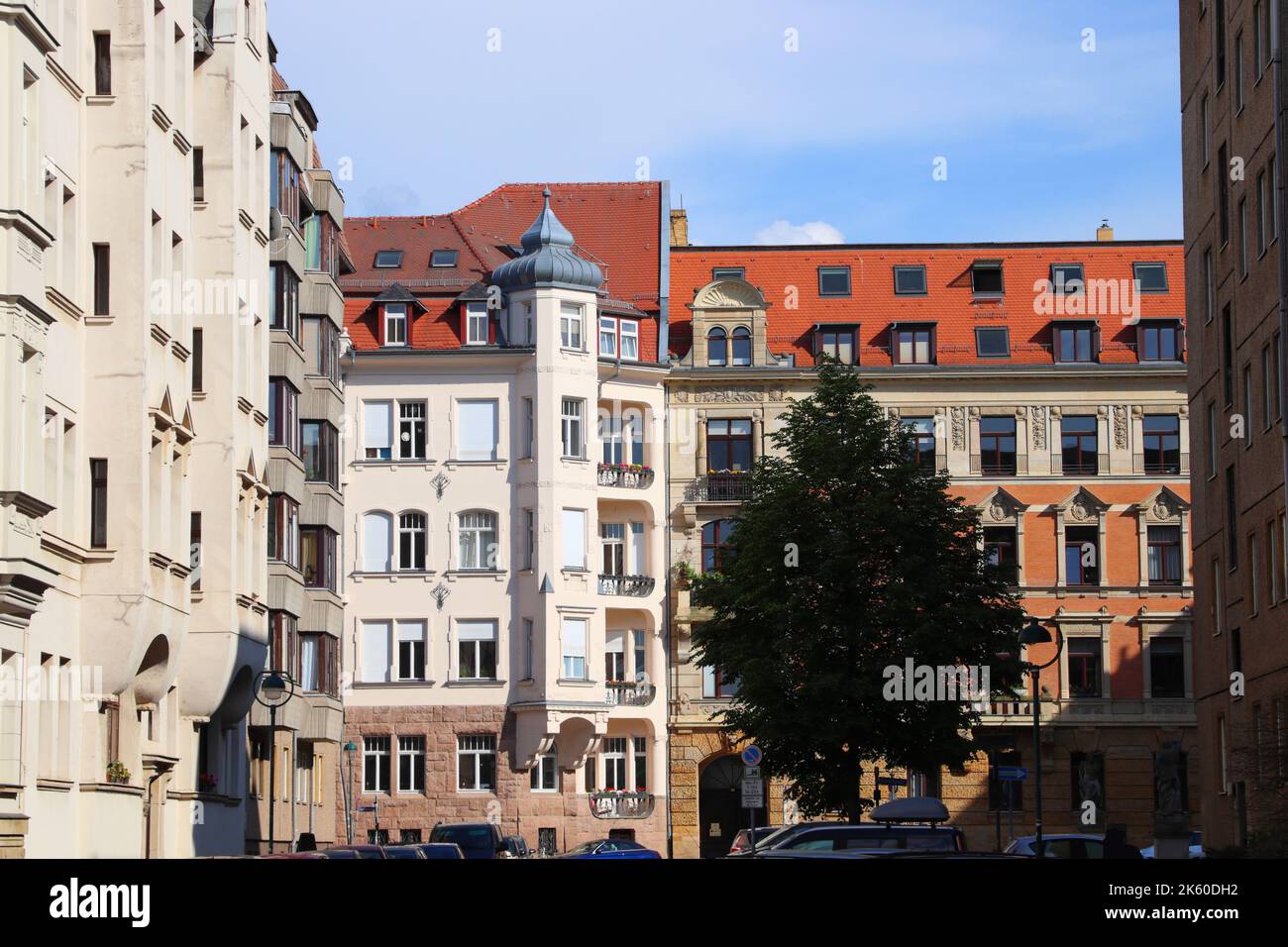 Leipzig city, Germany. Zentrum-West district street view Stock Photo ...