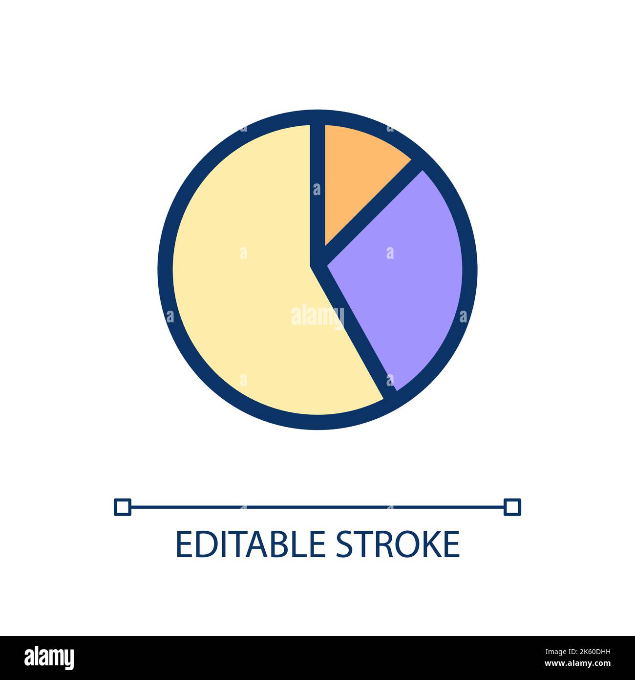 Circle chart pixel perfect RGB color ui icon Stock Vector Image & Art ...