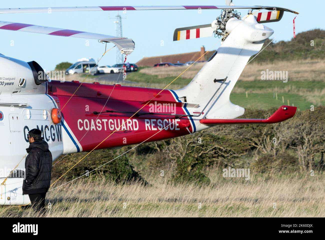 Coastguard Helicopter grounded following windscreen damage during cliff ...
