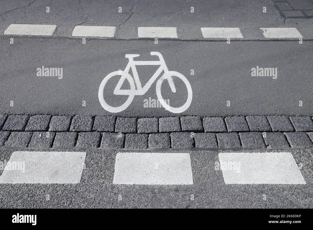 Leipzig city in Germany. Bicycle lane street marking Stock Photo - Alamy