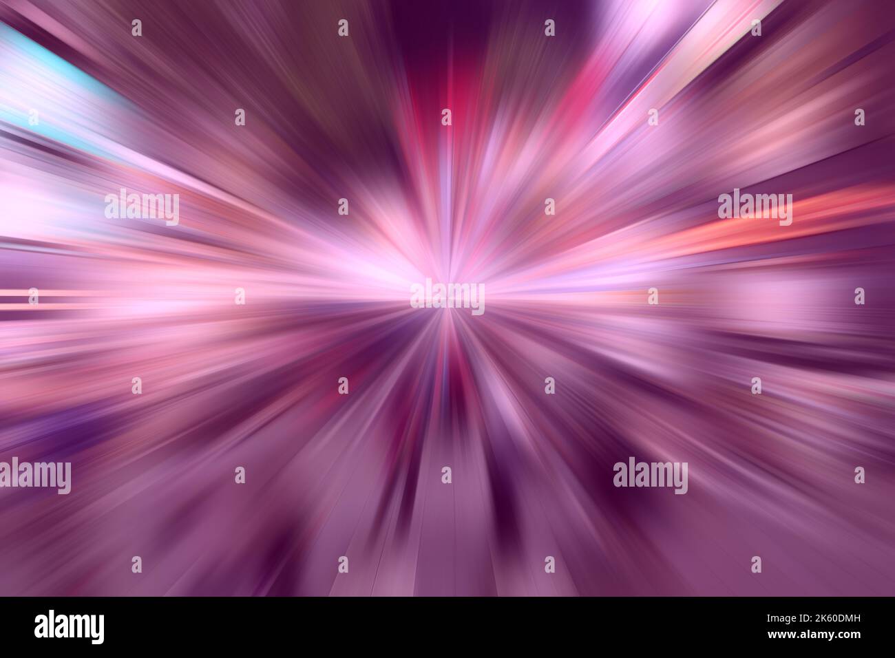 Abstract motion blur background. High speed radial blur background. Blurred big city lights ...