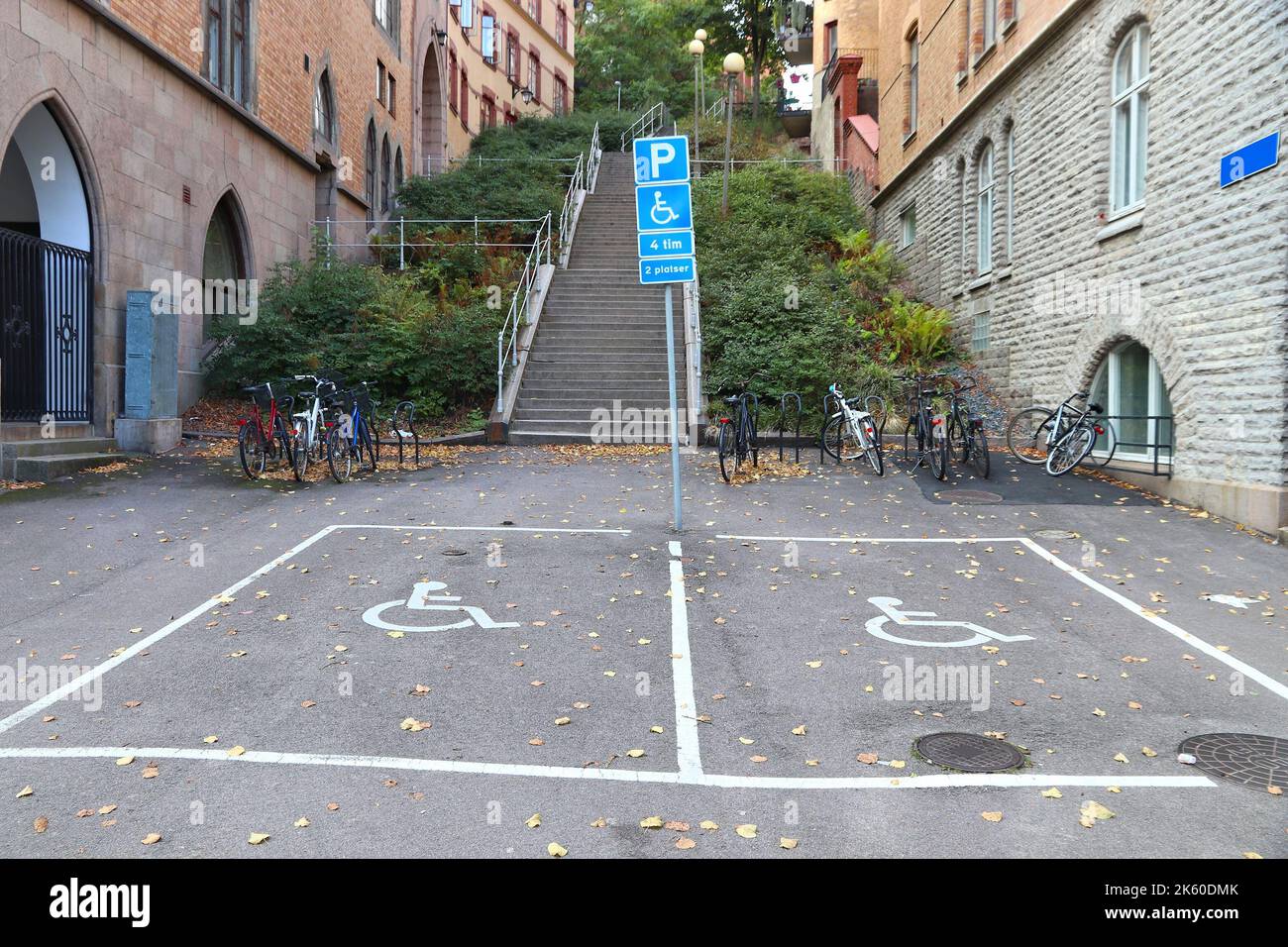 Accessible parking space. Disabled parking spots in Gothenburg city ... Accessible parking space. Disabled parking spots in Gothenburg city ...