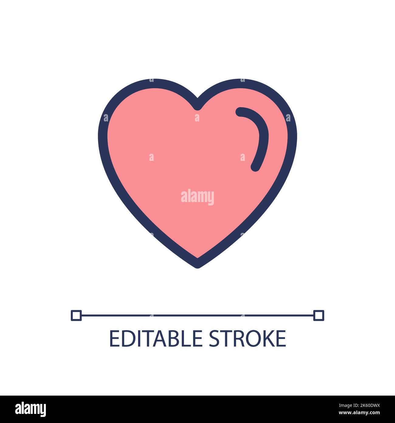 Heart pixel perfect RGB color ui icon Stock Vector Image & Art - Alamy