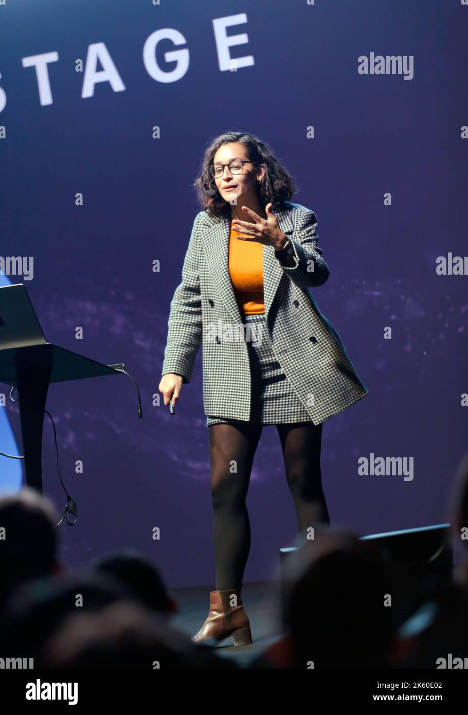 Dr. Alexandra Amon explaining how her research into the understanding ...