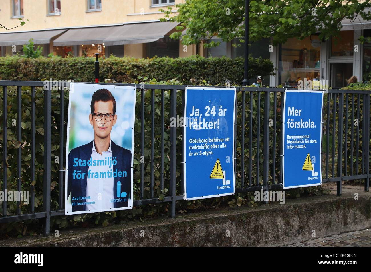 GOTHENBURG, SWEDEN - AUGUST 26, 2018: Liberal Party (Liberalerna ...