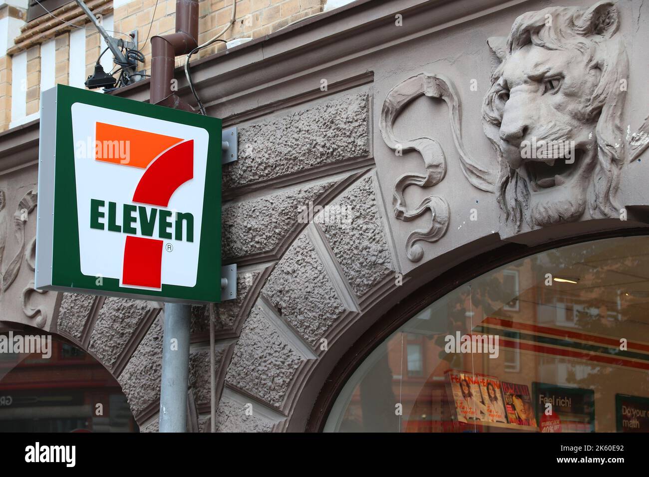 GOTHENBURG, SWEDEN - AUGUST 26, 2018: 7-Eleven convenience store in ...