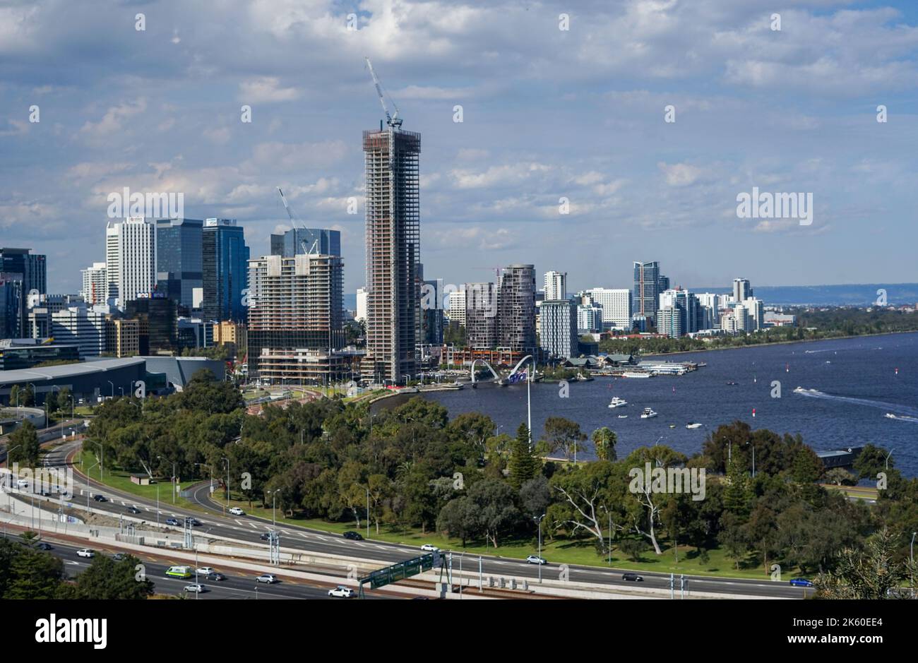 Perth, Australia - October 1, 2022 The skyline of Perth in Western ...