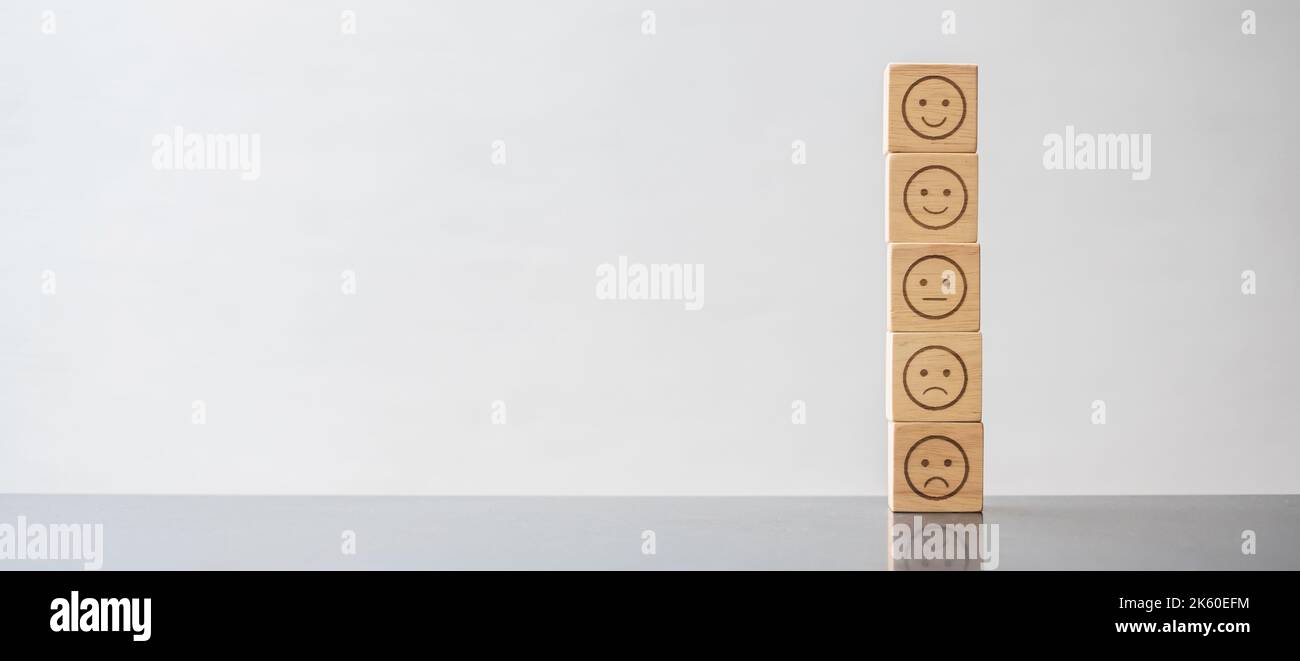 emotion face block. Emoticon for user reviews. Service rating, ranking ...