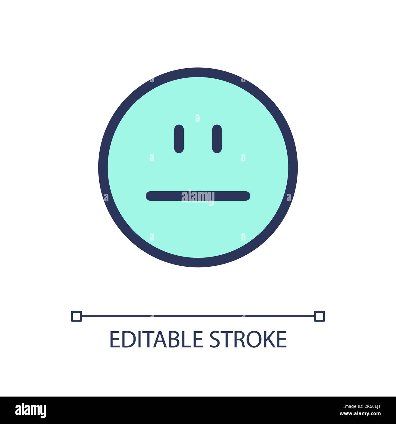 Neutral emoji pixel perfect RGB color ui icon Stock Vector Image & Art ...