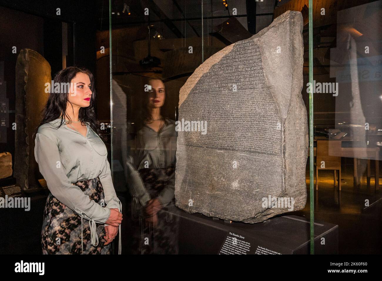 London, UK. 11th Oct, 2022. The Rosetta Stone - The British Museum previews the opening of the ...