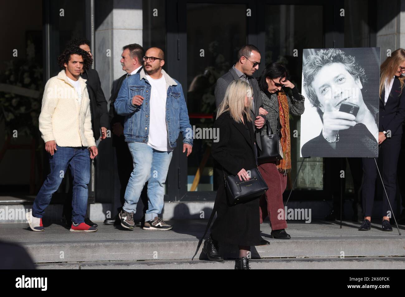 Illustration shows the funeral ceremony for Franco Dragone, Italian ...