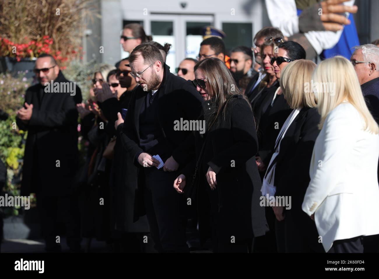 Illustration shows the funeral ceremony for Franco Dragone, Italian ...