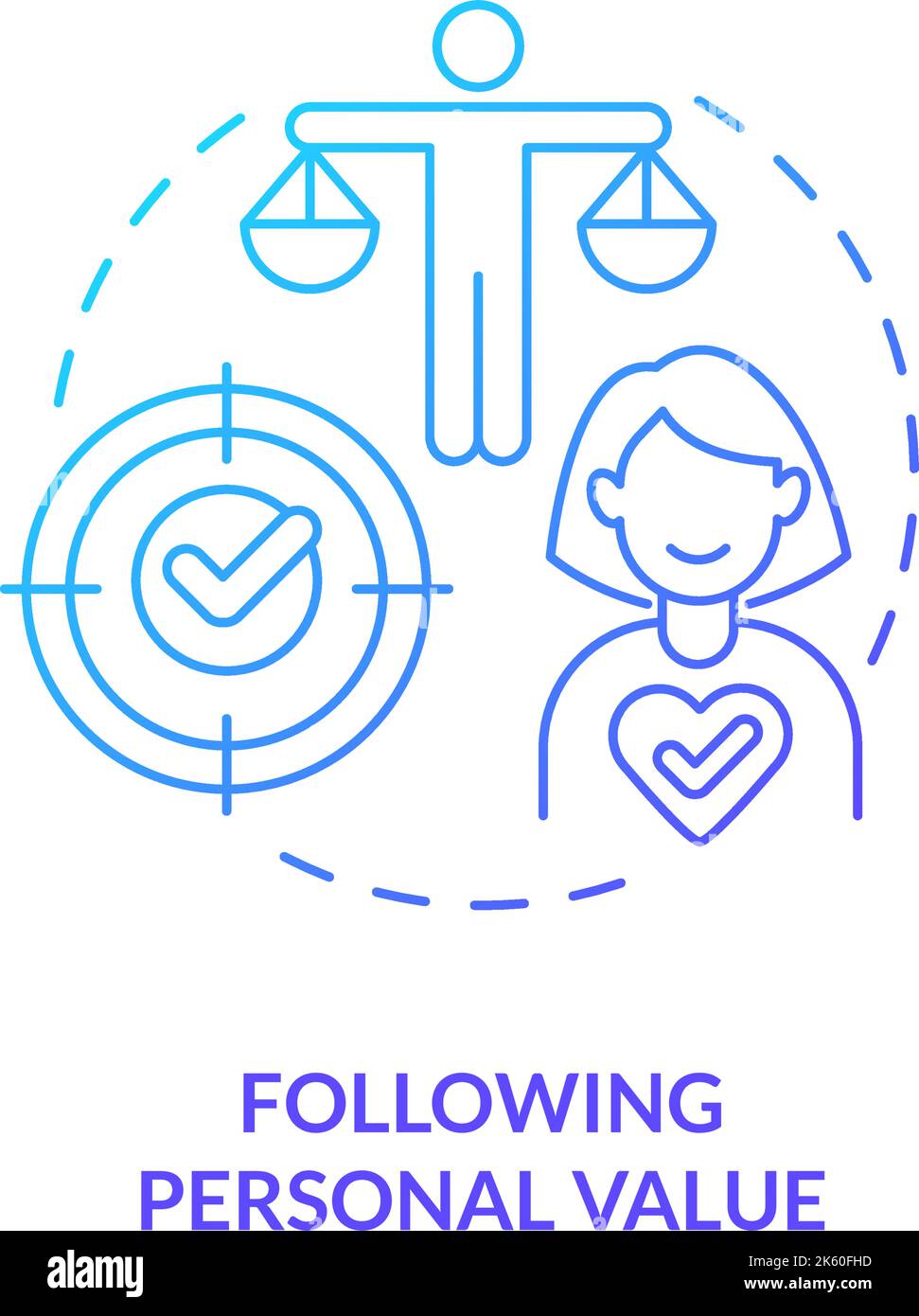 Following personal values blue gradient concept icon Stock Vector Image ... Following personal values blue gradient concept icon Stock Vector Image ...