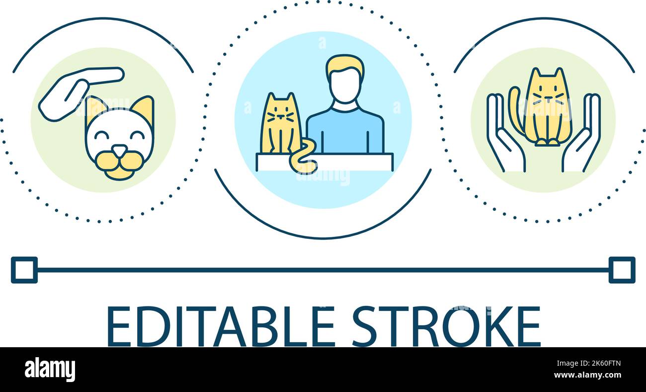 Snuggle cat Stock Vector Images - Alamy