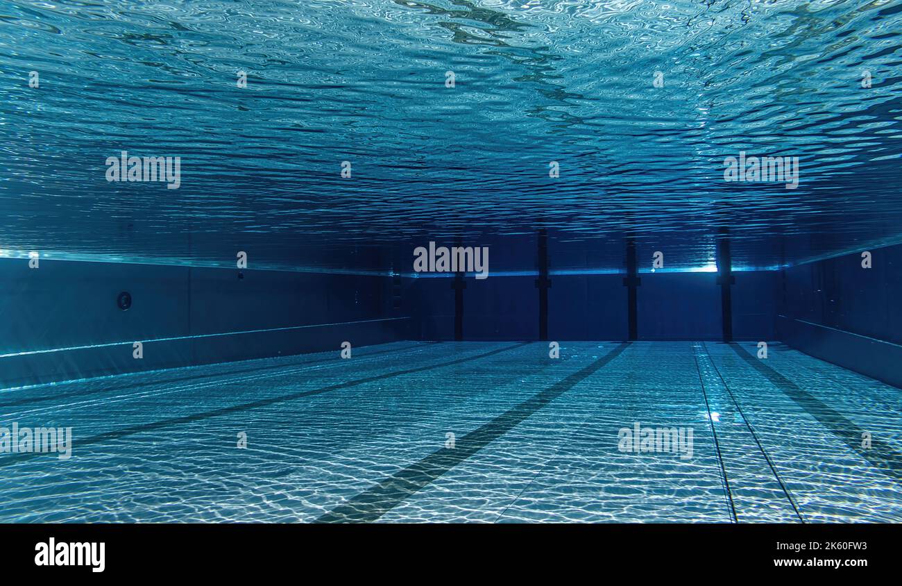 under water view of a Indoor swimming pool Stock Photo - Alamy
