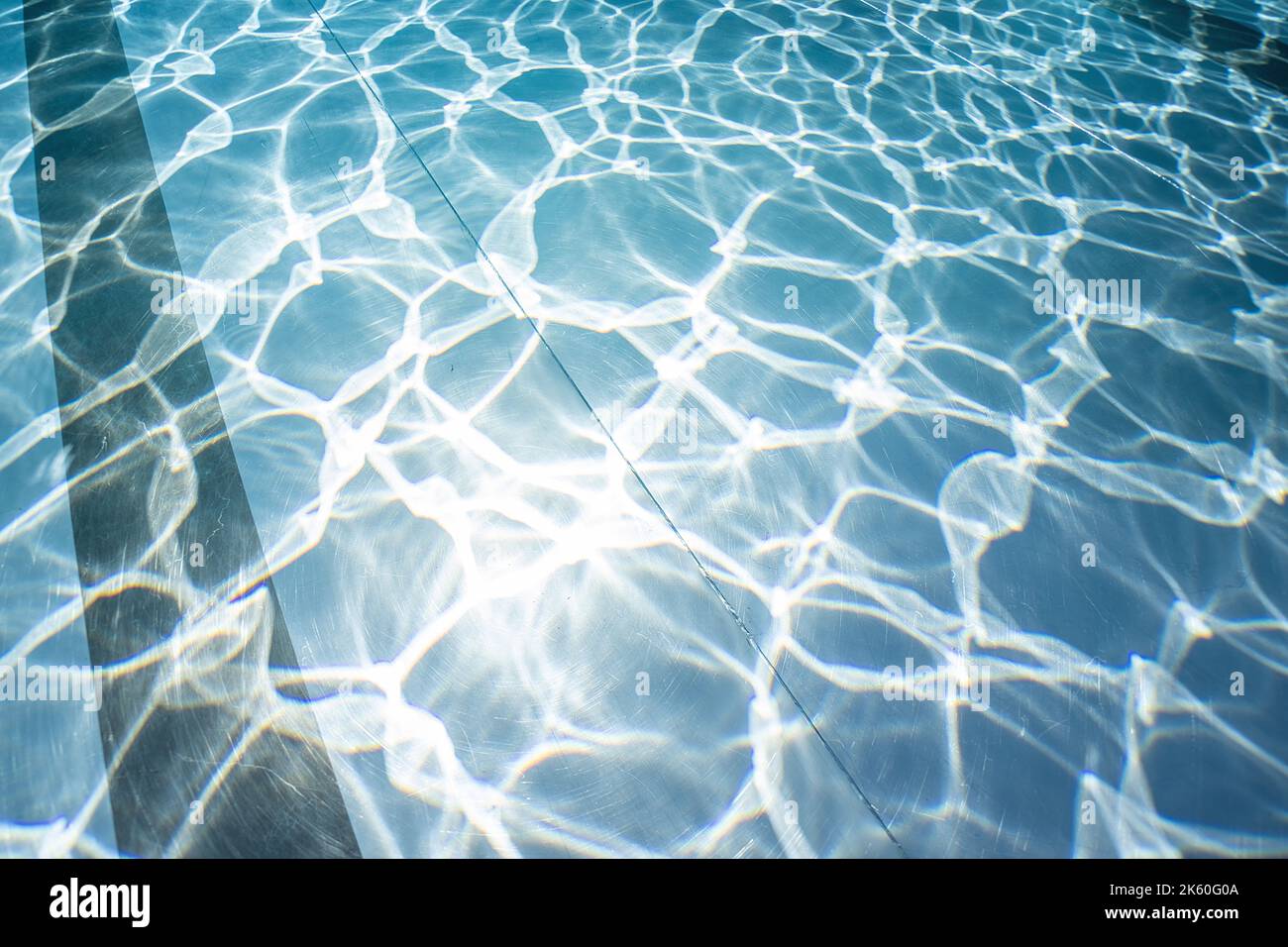Blue ripped water in swimming pool Stock Photo - Alamy