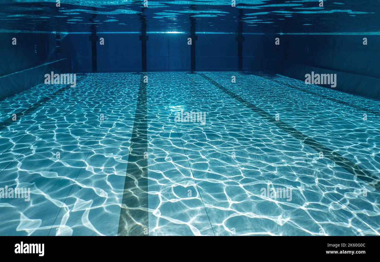 swimming pool under water view Stock Photo - Alamy