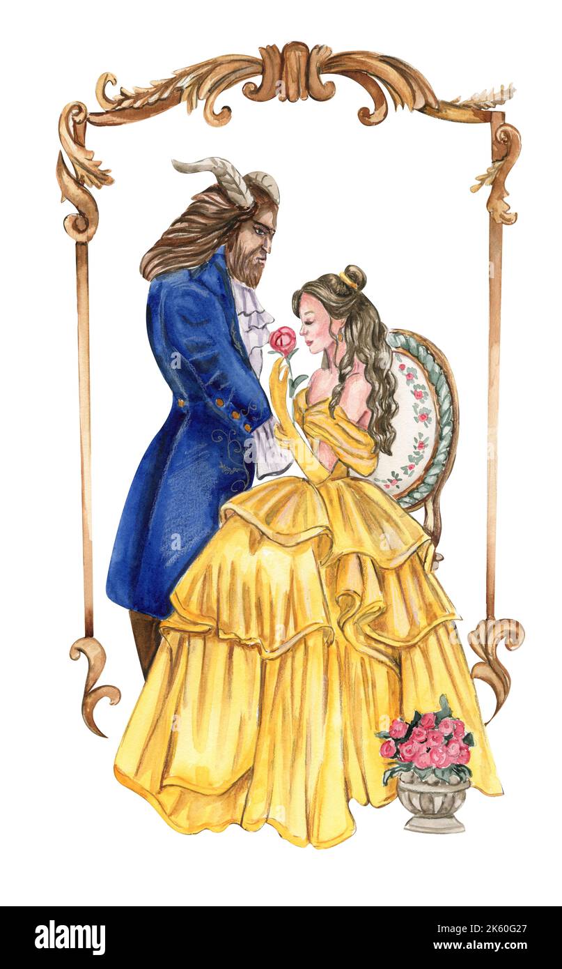 Beauty And The Beast Dancing Drawing