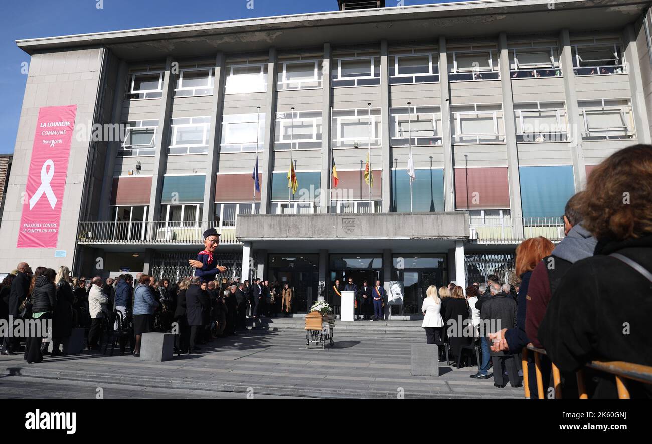Illustration shows the funeral ceremony for Franco Dragone, Italian ...