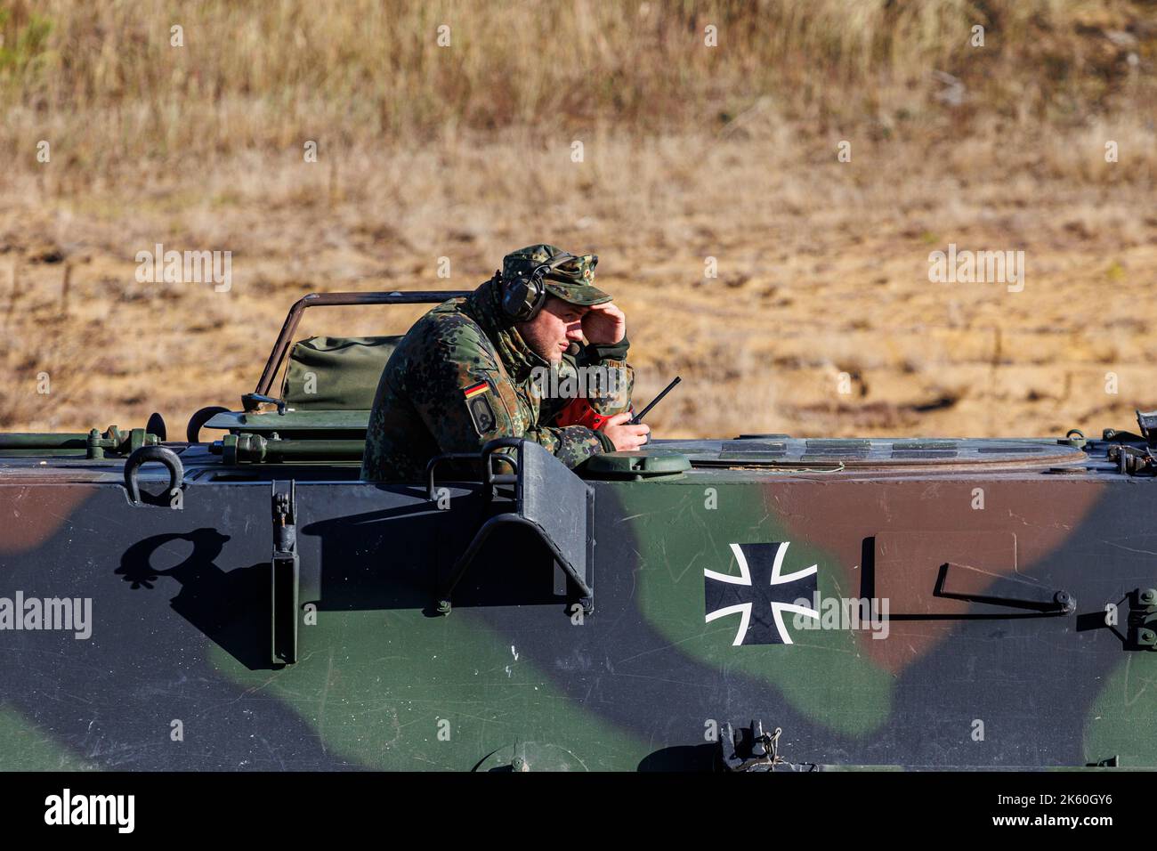 Rukla, Lithuania - 2022 October 10: Germany Nato soldiers with full ...