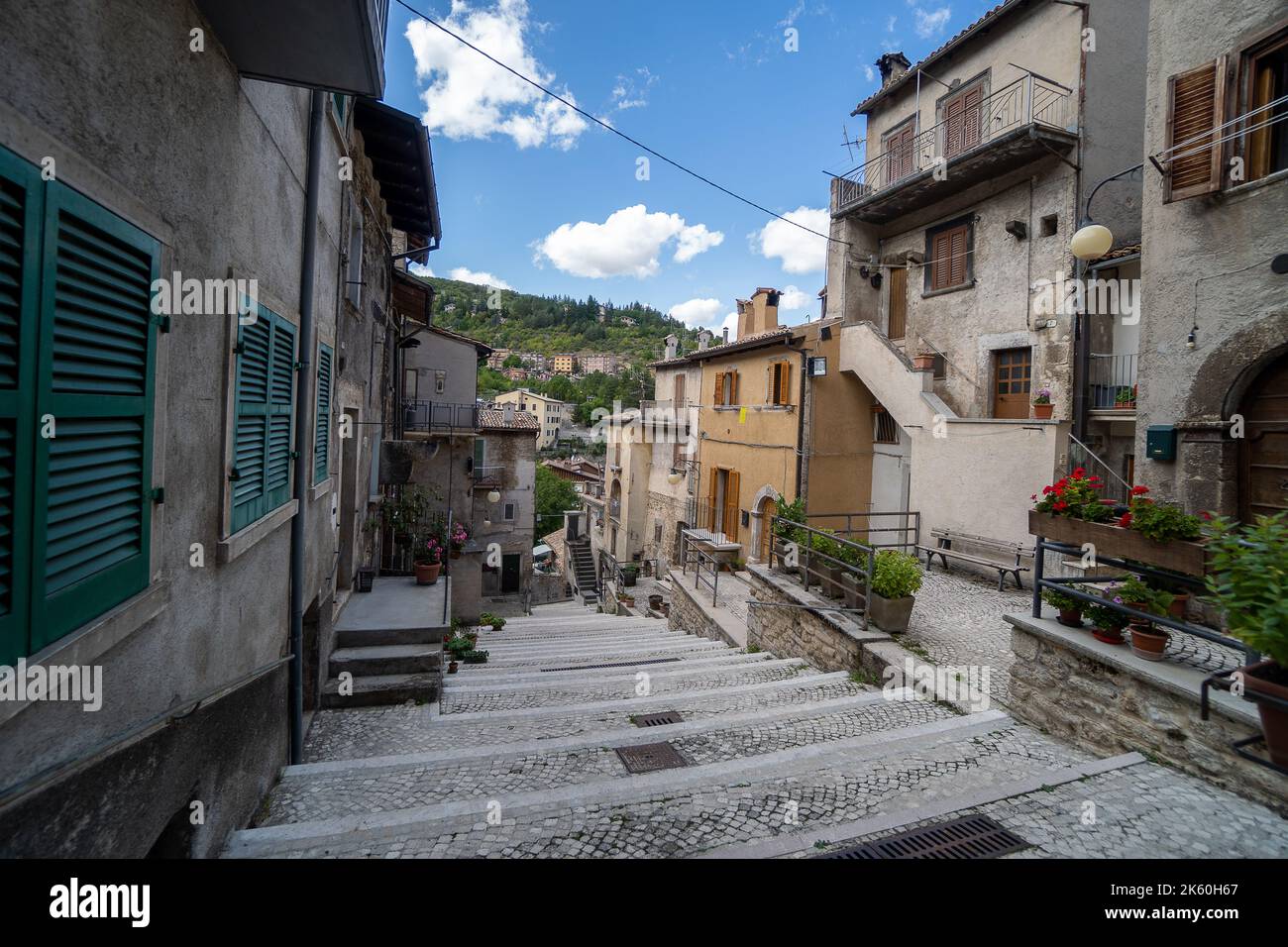 Italy heritage tourism in Abruzzo summer tour Stock Photo - Alamy