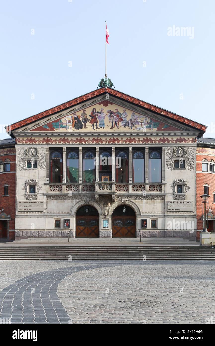 Aarhus, Denmark - April 8, 2018: The Aarhus theatre in Aarhus, is the ...