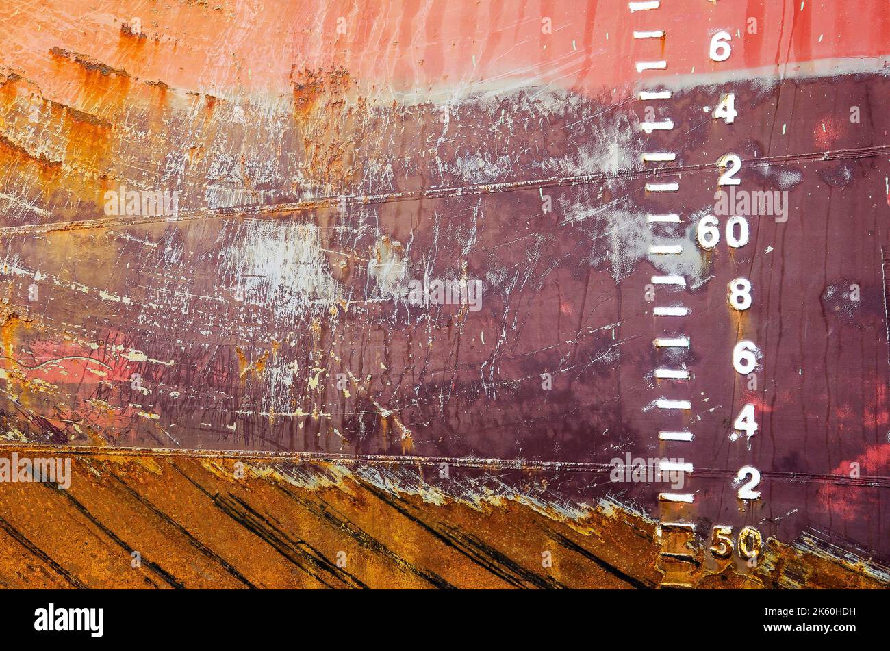 Colorfull patterns of rust, dirt and scratches, as well as the embossed ...
